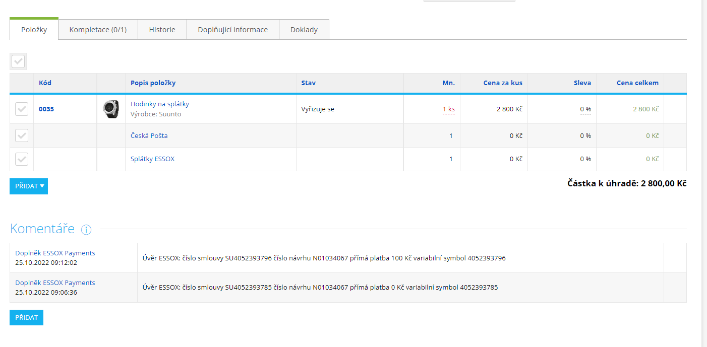 Shoptet | ESSOX – Spotřebitelské financování